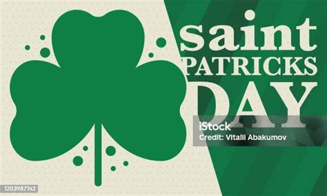 해피 세인트 패트릭의 날 전통적인 아일랜드 휴일입니다 3월 17일 연례 기념 클로버와 토끼풀 잎 녹색과 오렌지 파티 디자인 아일랜드 색상입니다 포스터 카드 배너 및 배경