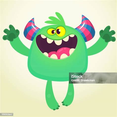 재미있는 만화 괴물 흥분 괴물 캐릭터의 벡터 일러스트레이션 T 셔츠에 대한 스톡 벡터 아트 및 기타 이미지 T 셔츠 가공의 인물 공포 무서움 Istock