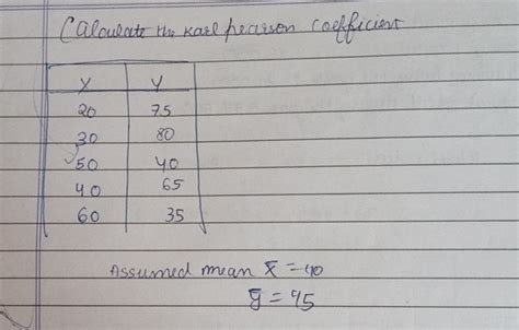 Calculate The Karl Pearson Coefficient Begin{tabular} { C C } Hl