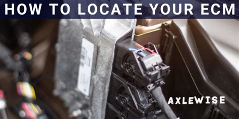 Navigating Under The Hood Where Is The ECM Module Located