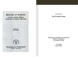 Soil Parameters Analysis Protocols Interpretation And Fertilizer Recommendations PPTX