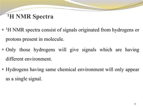 Introduction To Proton NMR And Interpretation PPTX Chemistry Science