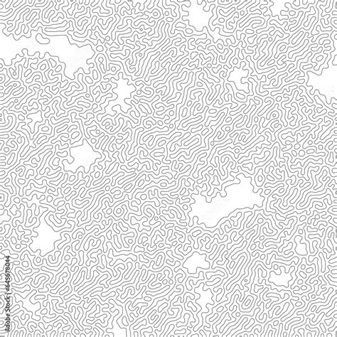 Turing Reaction Diffusion Monochrome Seamless Pattern With Chaotic Motion Natural Background