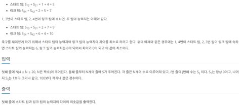 [boj] 14889번 스타트와 링크 java