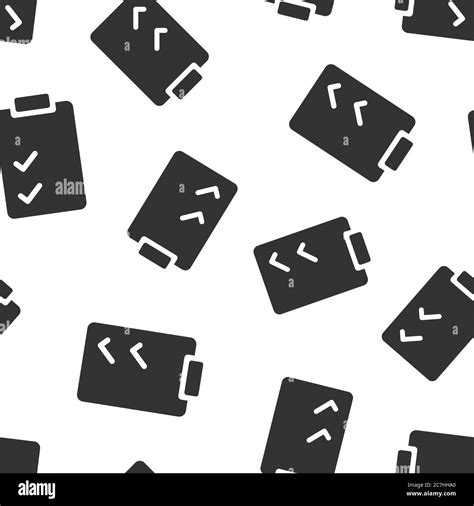 Document Checklist Icon In Flat Style Report Vector Illustration On White Isolated Background