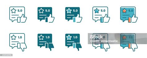피드백 등급 아이콘 서비스 결과 평가 검토 클라이언트 서명 벡터 웹 앱 인터페이스 템플릿 디자인에 대 한 5 변형 스타일