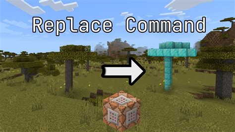 How To Do Replace Command Minecraft Bedrock Youtube