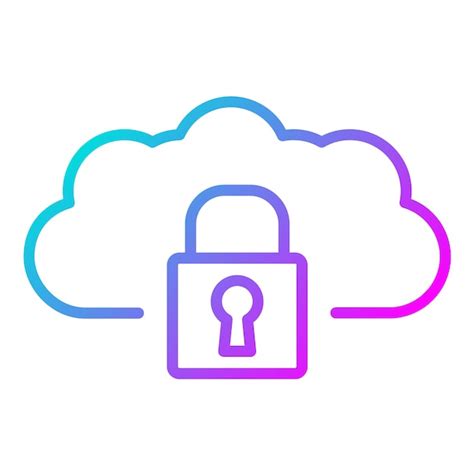 Premium Vector Cloud Locked Vector Illustration Style