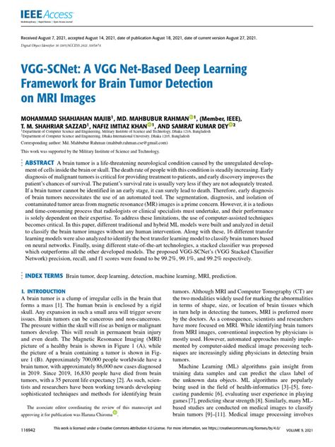 Vgg Scnet A Vgg Net Based Deep Learning Framework For Brain Tumor