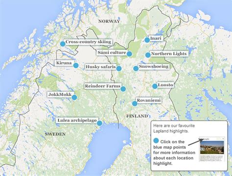 Map Of Lapland Norway The Finnmark Jiwiuu