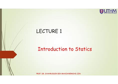 Pdf Lecture 1 Introduction To Statics Dokumen Tips