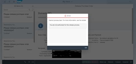 fiori inbox purchase order release issue sap community