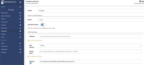 Nfs Shares As Docker Volumes On Second Device Using Portainer Docker