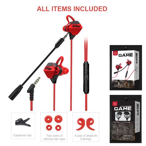 Gamo G10 Gaming In Ear Earphone With Mic 35mm Wired Headset For Pubg