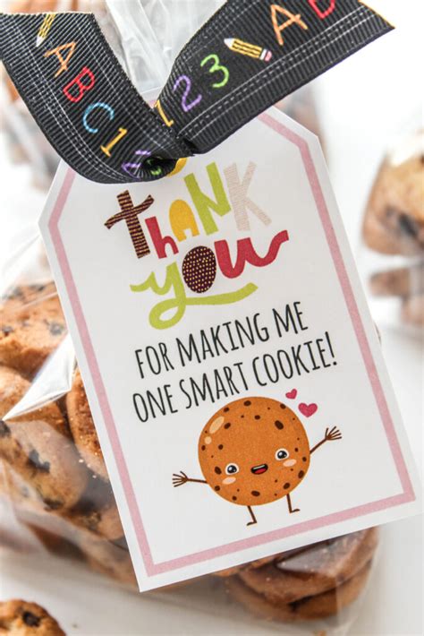 Thank You For Making Me One Smart Cookie Free Printable T Tags
