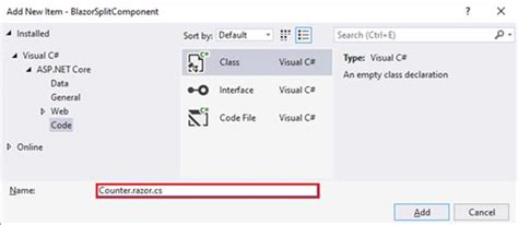 How To Split Blazor Components Into Separate Logic And View Pages