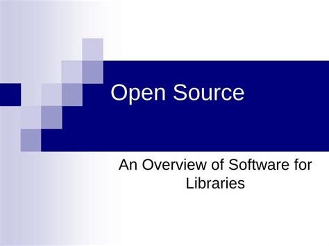 pdf open source an overview of software for libraries · what is open source so what does