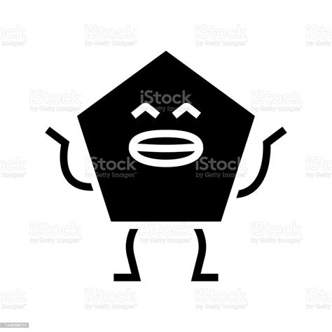 오각형 기하학적 모양 문자 글리프 아이콘 벡터 일러스트 레이 션 각도에 대한 스톡 벡터 아트 및 기타 이미지 각도 교육