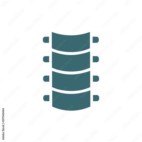 Spinal Column Icon Filled Spinal Column Icon From Medical Collection Glyph Vector Isolated On