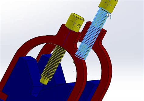 design 3d modelling of machine table double v block clamp in solidworks