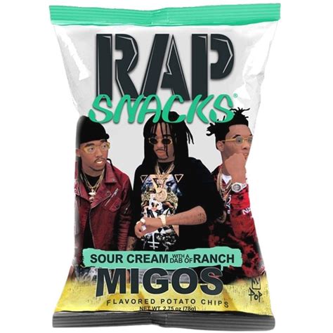 Rap Snack Sour Cream And Ranch Chips Mit Saurer Sahne Und Ranch Geschmack 71g American Uncle