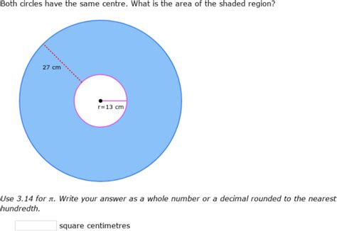 Ixl Area Between Two Circles Primary 6 Maths Practice