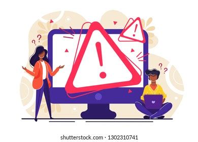 Concept Operating System Error Warning Web Stock Vector Royalty Free