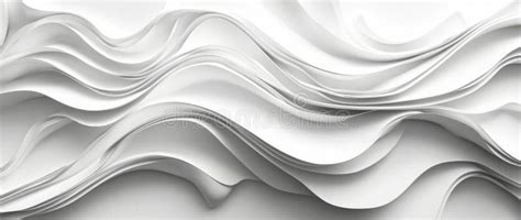 A Serene Abstract Scene Of White Waves Where Gentle Curves And Smooth Textures Create A