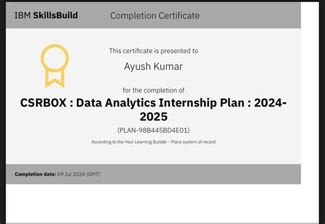 ayush kumar on linkedin ibm datascience analytics businessintelligence csrbox skillbuild…