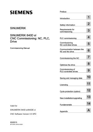 Siemens SINUMERIK Manuals User Guides CNC Manual