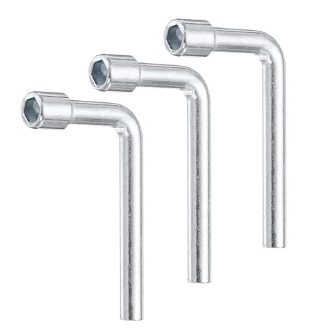 Uxcell 3pcs L Shaped Angled Hex Socket Wrench 6mm Single Ended Socket Spanner