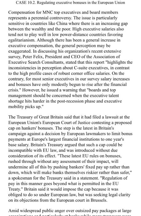 solved case 10 2 regulating executive bonuses in the