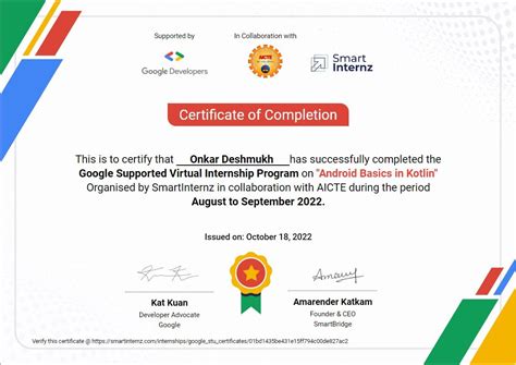 Onkar Deshmukh On Linkedin Androiddevelopment Internship