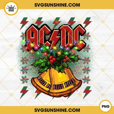 Acdc Hells Bells Png Acdc Rock Band Christmas Png File Digital Download