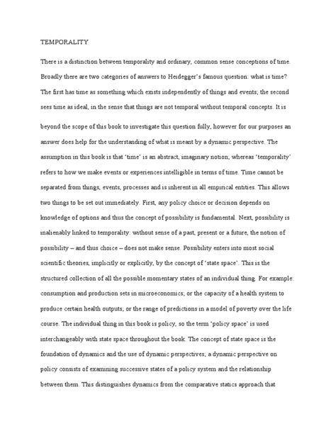 Temporality Pdf Time Concept