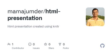 GitHub Mamajumder Html Presentation Html Presentation Created Using Knitr