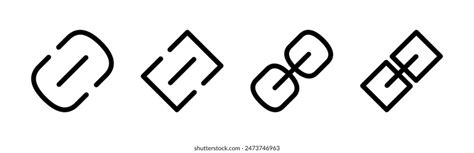 Link Icon Set Hyperlink Chain Symbol Stock Vector Royalty Free