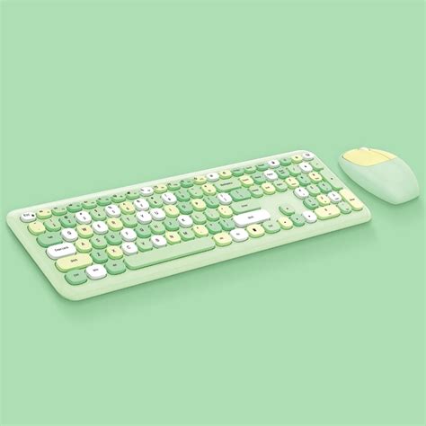 Mofii Combo Color 110 Mouse Combo 110 Key Round Keycaps Key Mouse Set Pc Laptop Computer Color