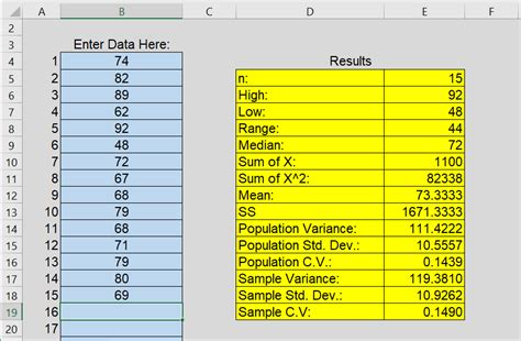Statistical Spreadsheets Victor Bissonnette