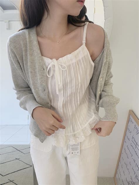 가치윤 800장 돌파🎁 프릴나시블라우스 뷔스티에 레이스 리본 프릴 러블리 나시