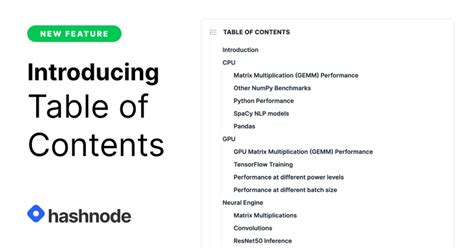 Announcing New Feature Table Of Contents Your Hashnode Blog Can Now
