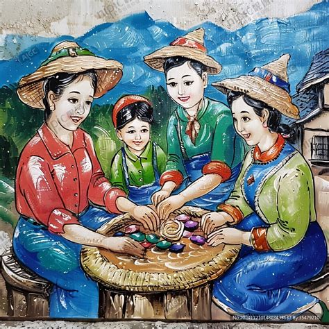 Ai创作图朝鲜族海报彩绘海报 火锅店壁画农民画 朝鲜族插画 擂茶壁画 农家乐装饰画 手绘朝鲜族插画 农家菜壁画 手工糍粑壁画 复古农家壁画 朝鲜族人物插画 朝鲜民俗画 油茶壁画 豆腐房壁画
