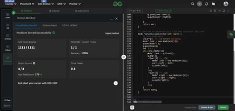 Day94 Gfg160 Codingjourney Problemsolving Gfg Codinglife Gfg160