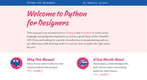 Welcome — Python For Designers