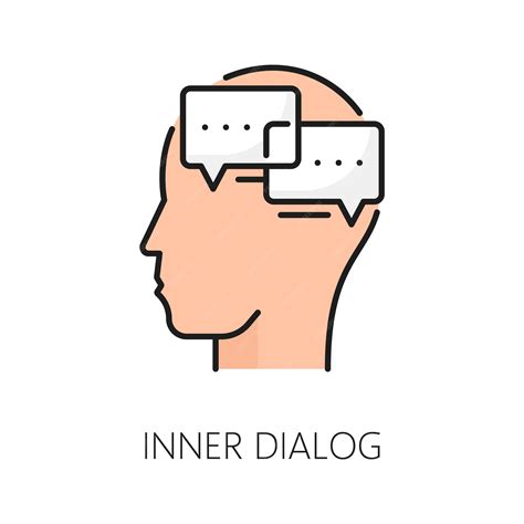 Premium Vector Inner Dialog Psychological Disorder Problem Icon