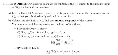 PRE WORKSHOP Next We Calculate The Solution Of The Chegg