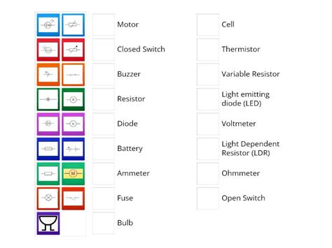 Circuit Symbols Match Up