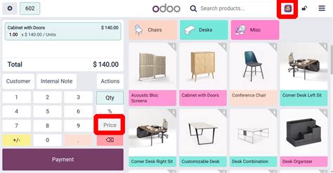 how to restrict price modification to managers in odoo 18 pos