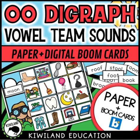 Digraph Oo With Long And Short Vowels Paper Based And Boom Cards By