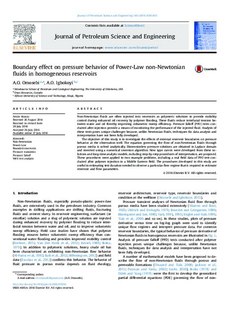 Pdf Boundary Effect On Pressure Behavior Of Power Law Non Newtonian